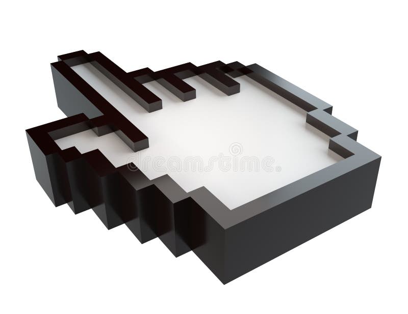 Stylized Hand Pointer. Isolated Render Stock Illustration ...