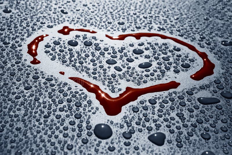 Stylized Heart Made of Drops of Water Stock Illustration - Illustration ...