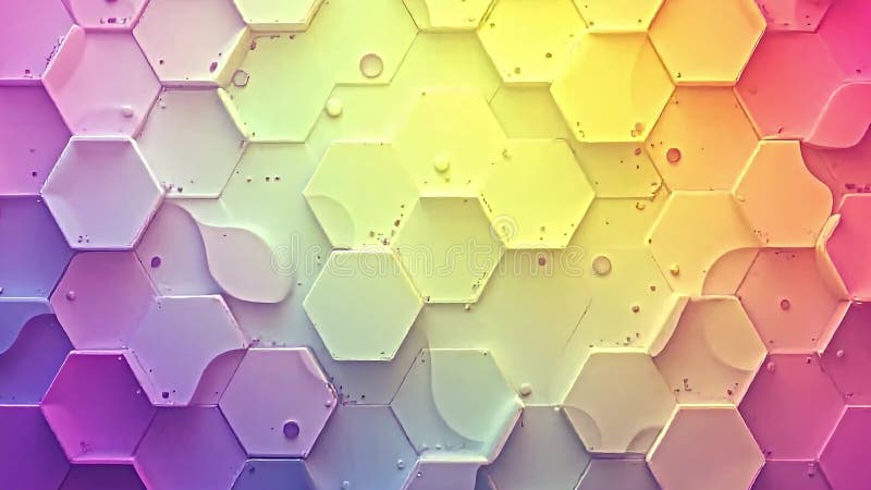 Stylized Hexagons with a Flowing Gradient from Lilac To Magenta ...