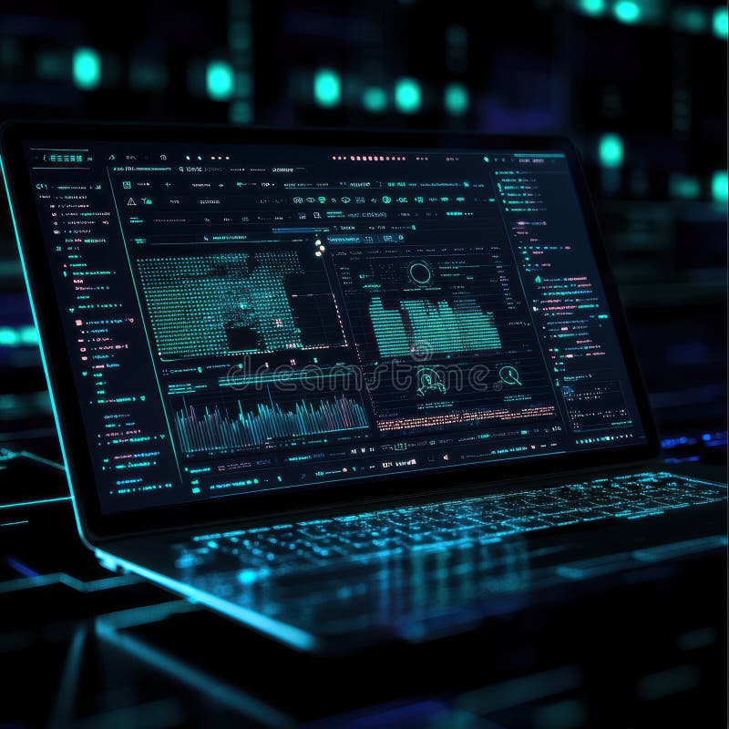 Stylized High-Res Image - Advanced Tech Laptop with AI Interface and ...