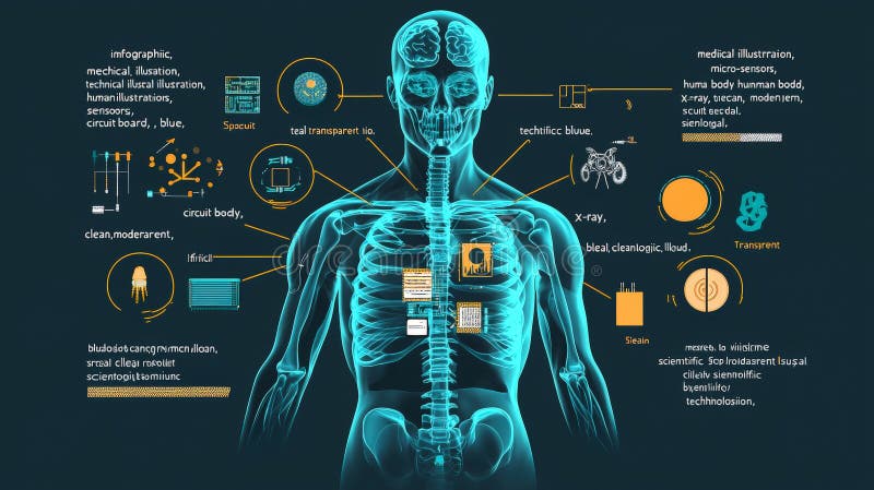 Human Body Integration of Micro-Sensors: a High-Tech Infographic ...