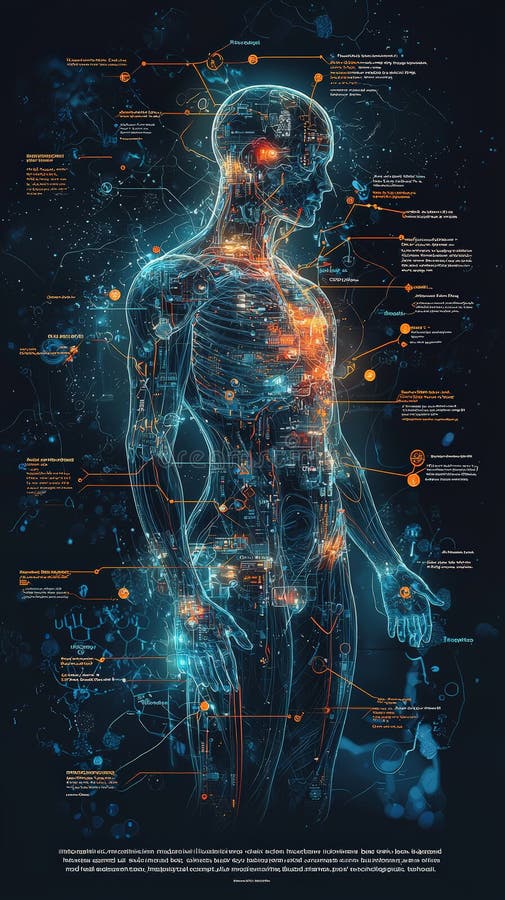 Human Body Integration of Micro-Sensors: a High-Tech Infographic ...
