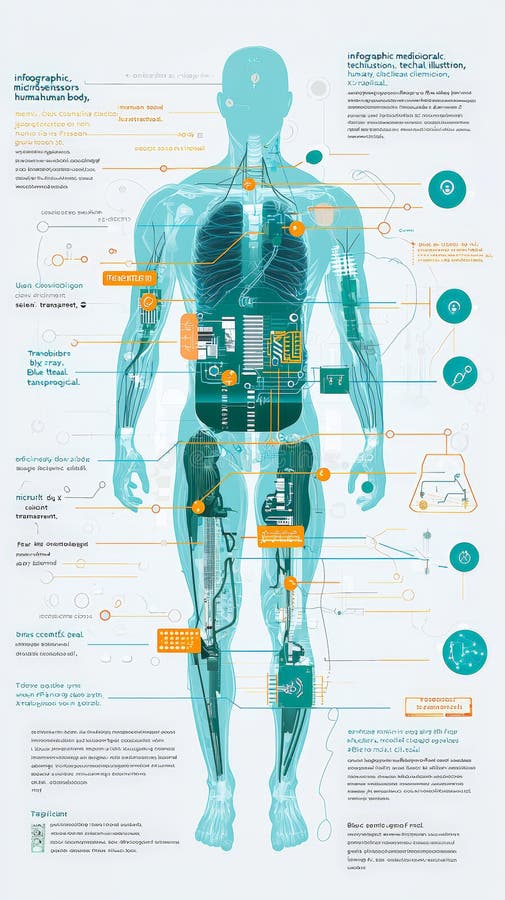 Human Body Integration of Micro-Sensors: a High-Tech Infographic ...