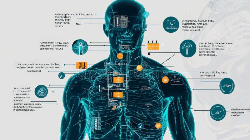 Human Body Integration of Micro-Sensors: a High-Tech Infographic ...