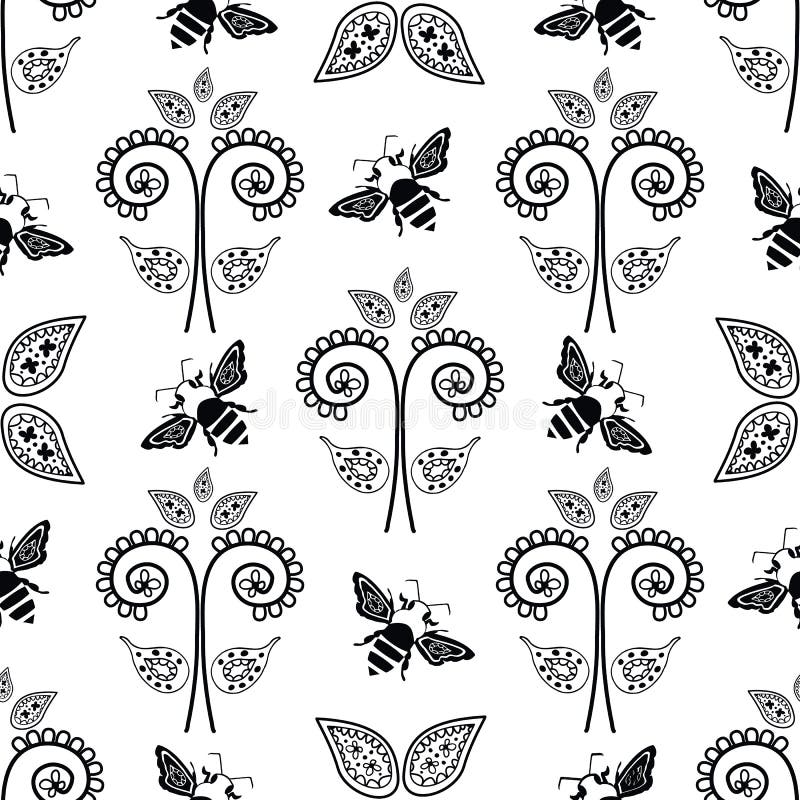 Black White Bee Stock Illustrations – 32,062 Black White Bee Stock ...
