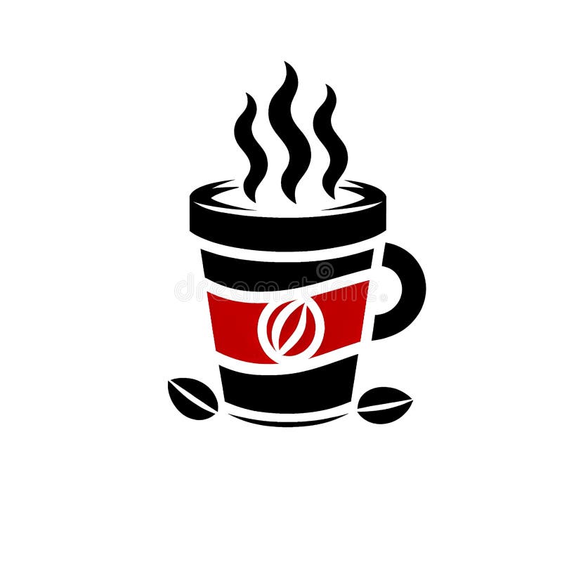 Stylized Hot Coffee Graphic Stock Illustration - Illustration of break ...