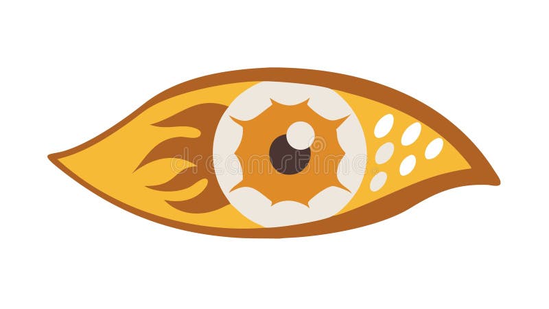 Stylized Human Eye with Orange Iris Abstract Vision Vector, Vector ...