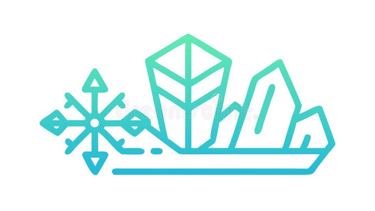 Stylized Ice Crystal with Frost Elements, Vector Design Generative AI ...