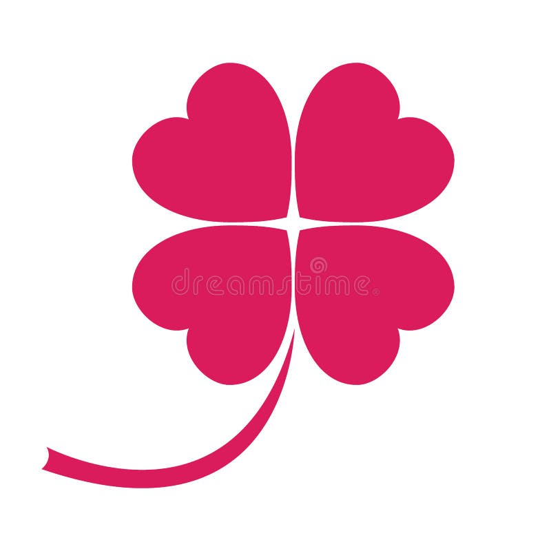 Stylized Icon of a Colored Clover Leave Stock Vector - Illustration of ...