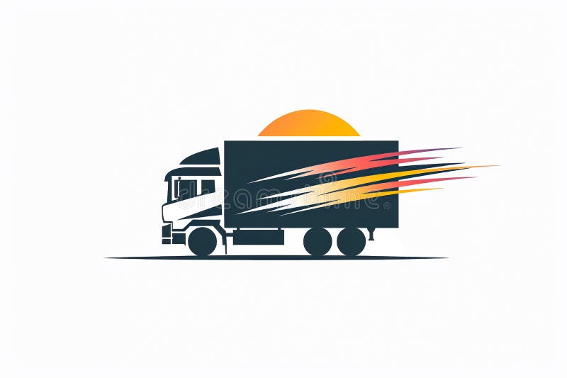 Stylized Icon of a Delivery Truck, Representing Efficient Transport and ...