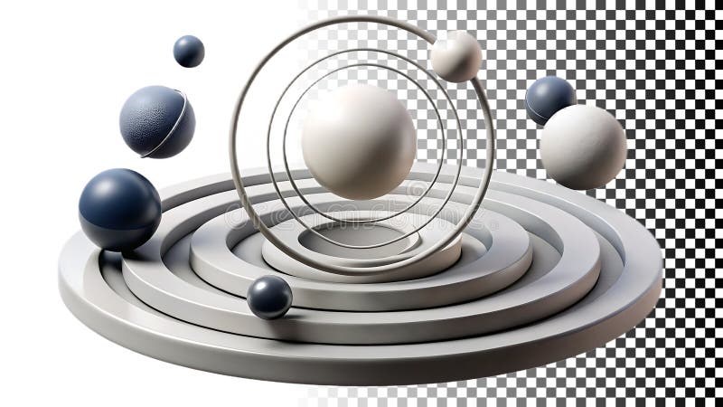 Abstract Atomic Structure Icon, Science Technology Graphic Element Png ...