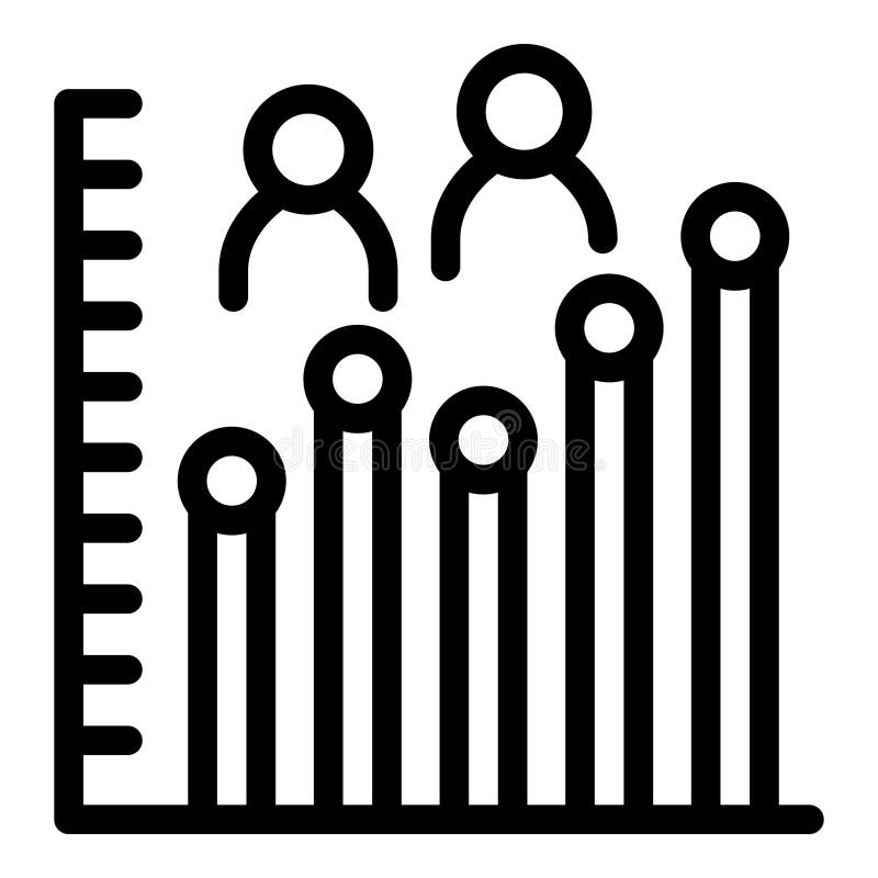 Stylized Icon Depicting Increasing Population through a Bar Graph with ...
