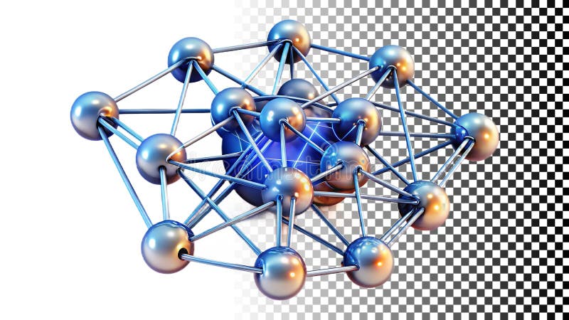 Abstract Molecular Structure Icon, Science Technology Graphic Element ...