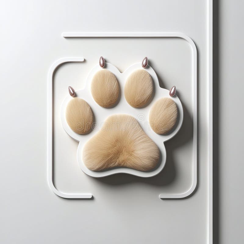 A Stylized Icon Featuring a Cats Paw Elevated Stock Illustration ...
