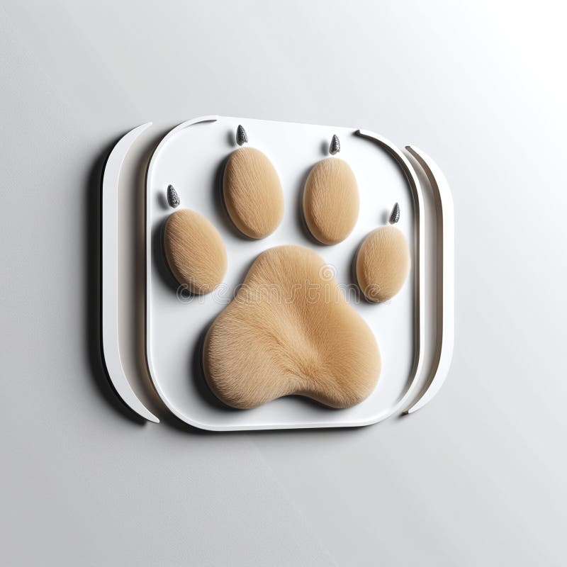 A Stylized Icon Featuring a Cats Paw Elevated Stock Illustration ...