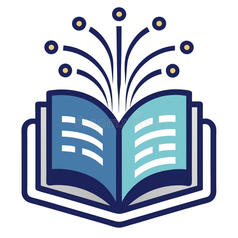 Open Book with Rays Icon - Education, Knowledge, and Learning Symbol ...