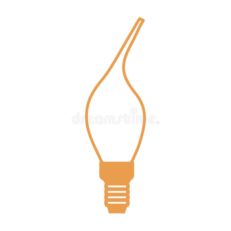 Stylized Icon of Light Bulb on White Background Stock Vector ...