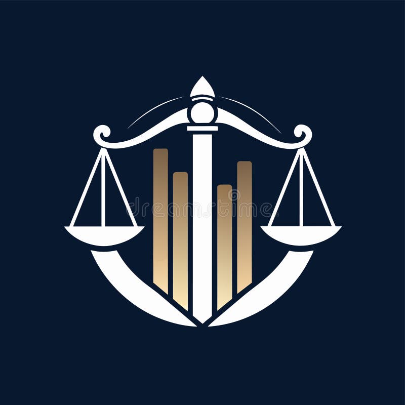 A Stylized Icon Representing a Legal Analytics Platform, Featuring ...