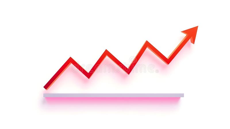 A Stylized Icon of a Rising Stock Market Chart Stock Illustration ...