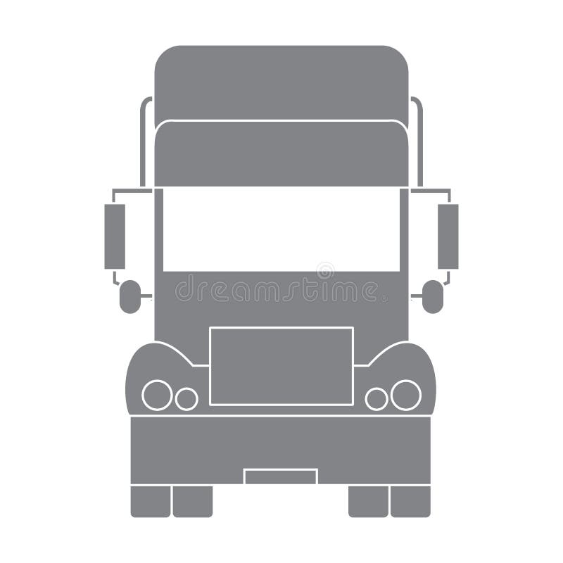 Vector Trucks Icons Set: Front View Stock Vector - Illustration of ...