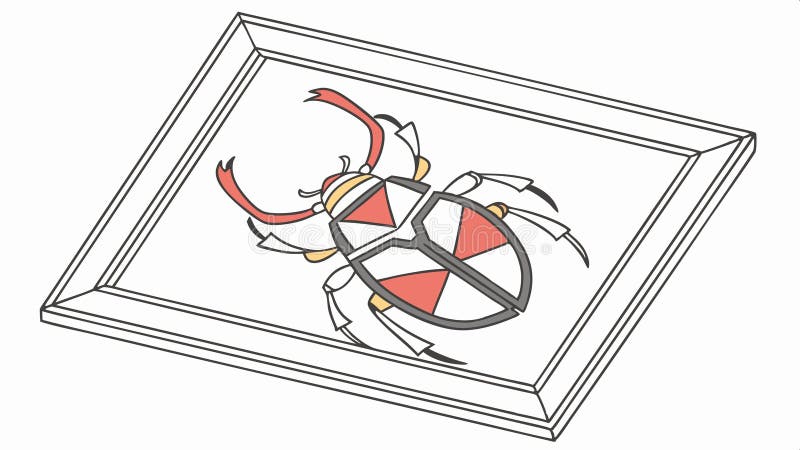 Stylized Beetle Illustration with Decorative Patterns on Its Shell ...