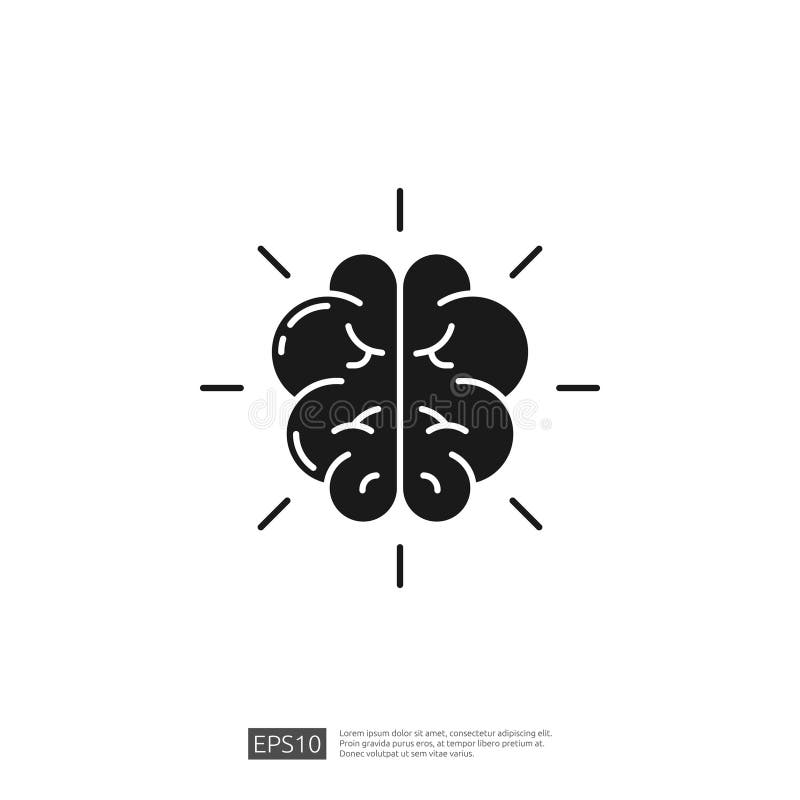 A Stylized Illustration of a Brain, Featuring a Bold Design with ...