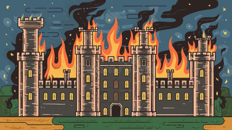 Burning Castle Stock Illustrations – 1,239 Burning Castle Stock ...