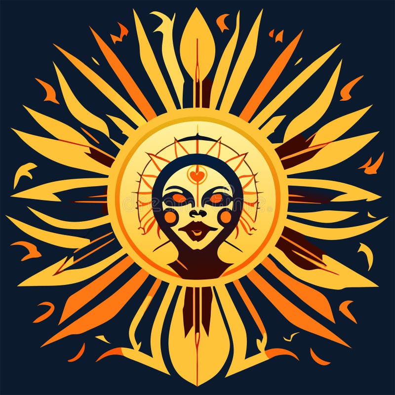 A Stylized Illustration of a Cross in the Shape of a Sun. AI Generated ...