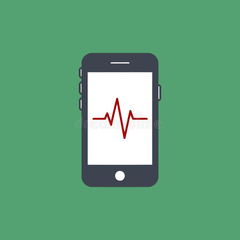 Mobile ECG: Healthcare Technology Concept Stock Illustration ...