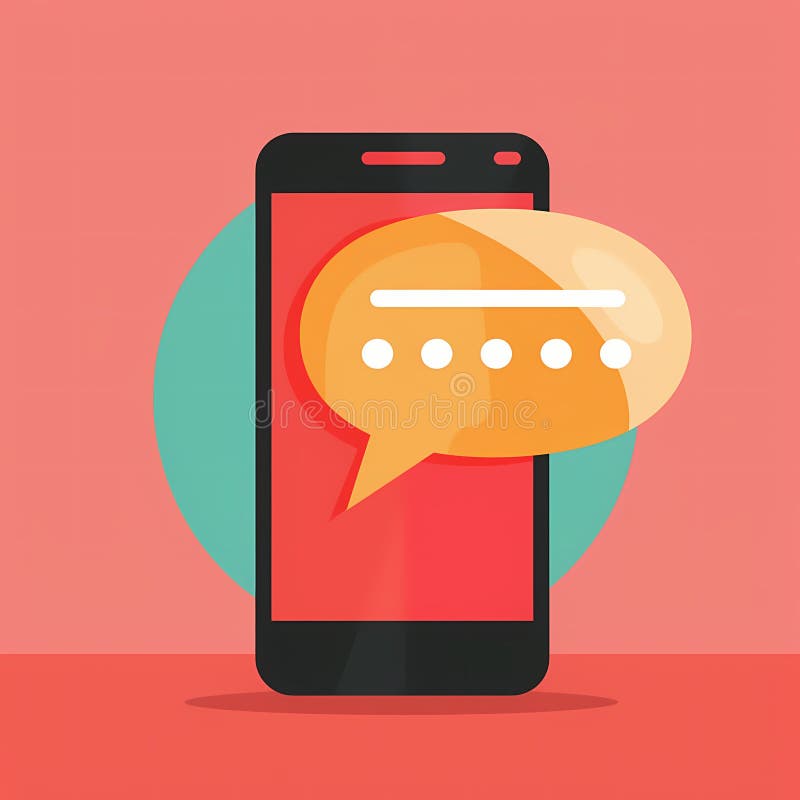 Smartphone with Incoming Message Notification Stock Vector ...