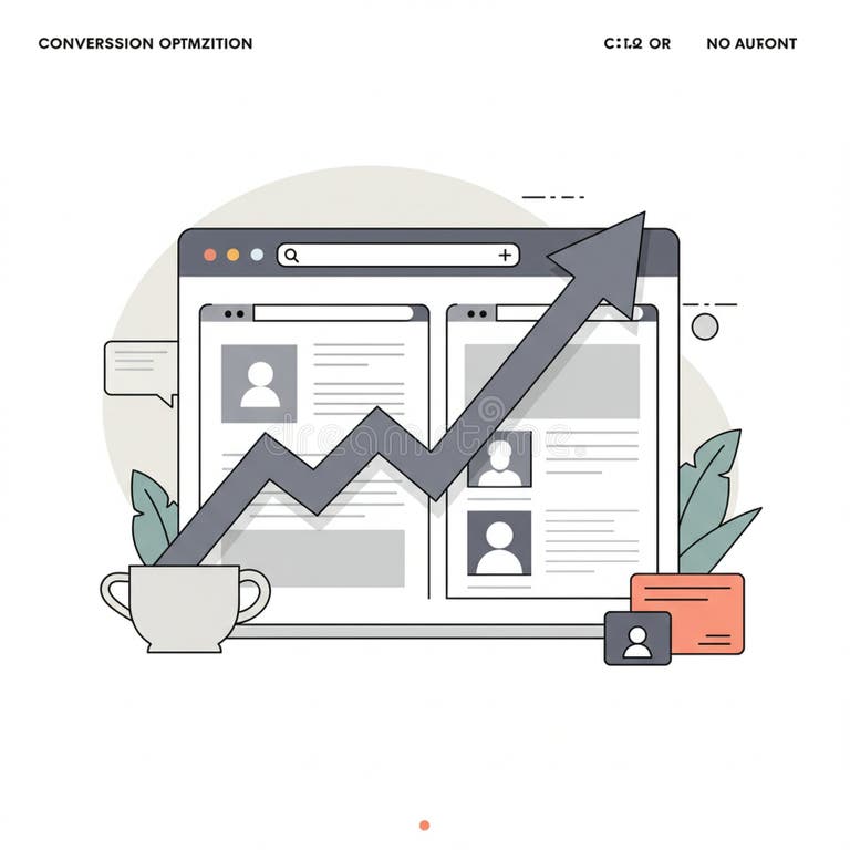 A Stylized Illustration Depicting a Web Browser Interface with Profile ...