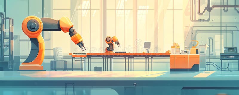 Robotic Production Workstation Stock Illustrations – 291 Robotic ...