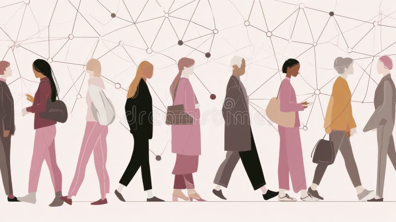 Connected Individuals stock illustration. Illustration of concept ...