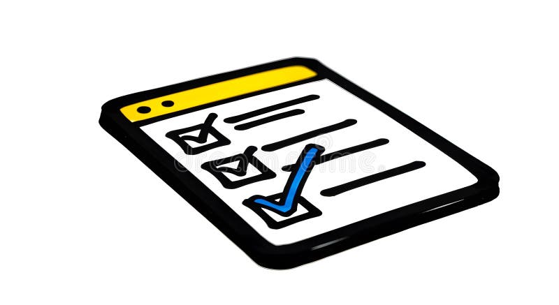 Checklist App Icon: Simple, Hand-Drawn Style Stock Illustration ...