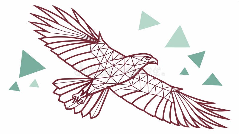 Stylized Eagle Soaring, Detailed Bird Illustration, Raptor Artwork, Flight Design Vector Design ...