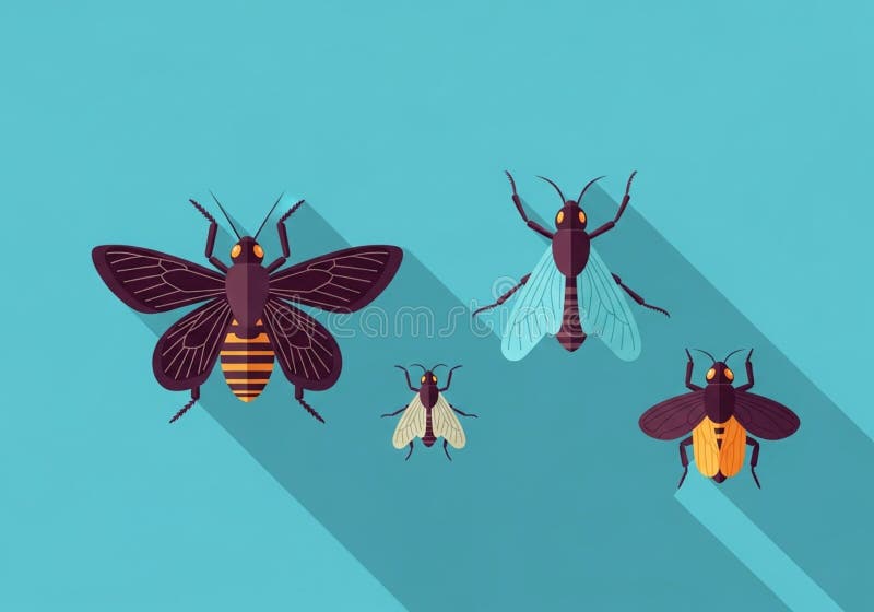 Distinct Stylized Insects Stock Illustrations – 200 Distinct Stylized ...