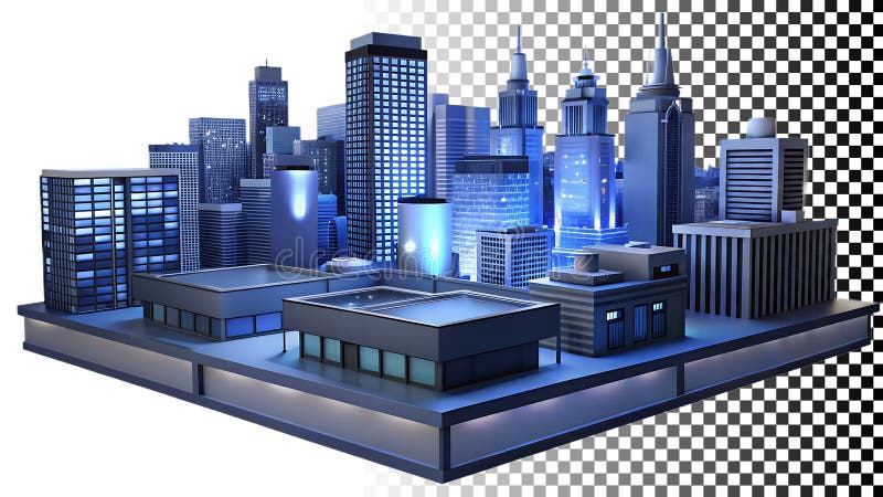 Abstract Futuristic City Blocks, Urban Landscape, Modern Architecture ...