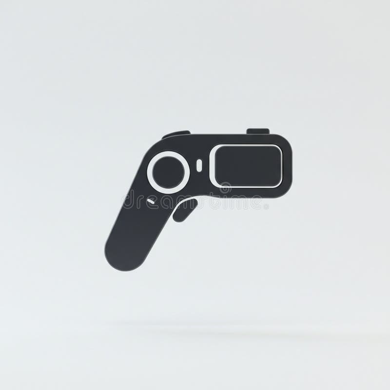 Stylized Illustration of a Game Controller Featuring a Minimalist ...