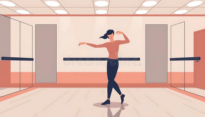 AI-Generated Dancer in Studio Stock Illustration - Illustration of ...