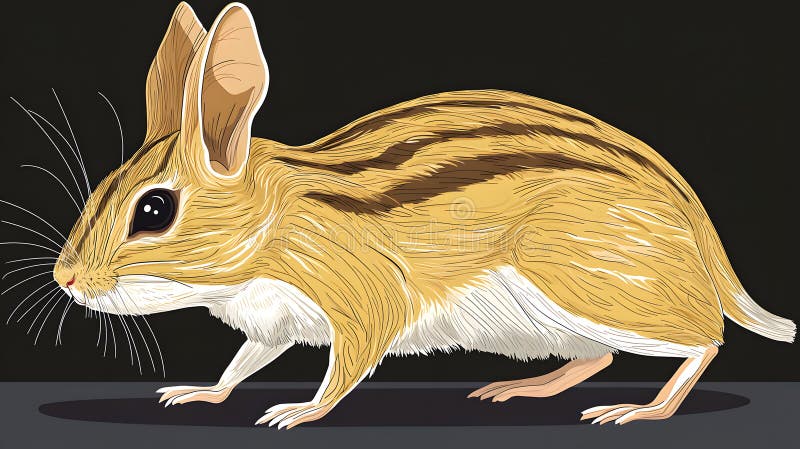 Stylized Illustration of a Golden Hare Stock Illustration ...