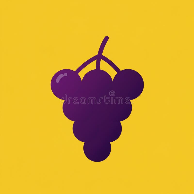 Stylized Purple Grape Bunch Stock Illustrations – 183 Stylized Purple ...
