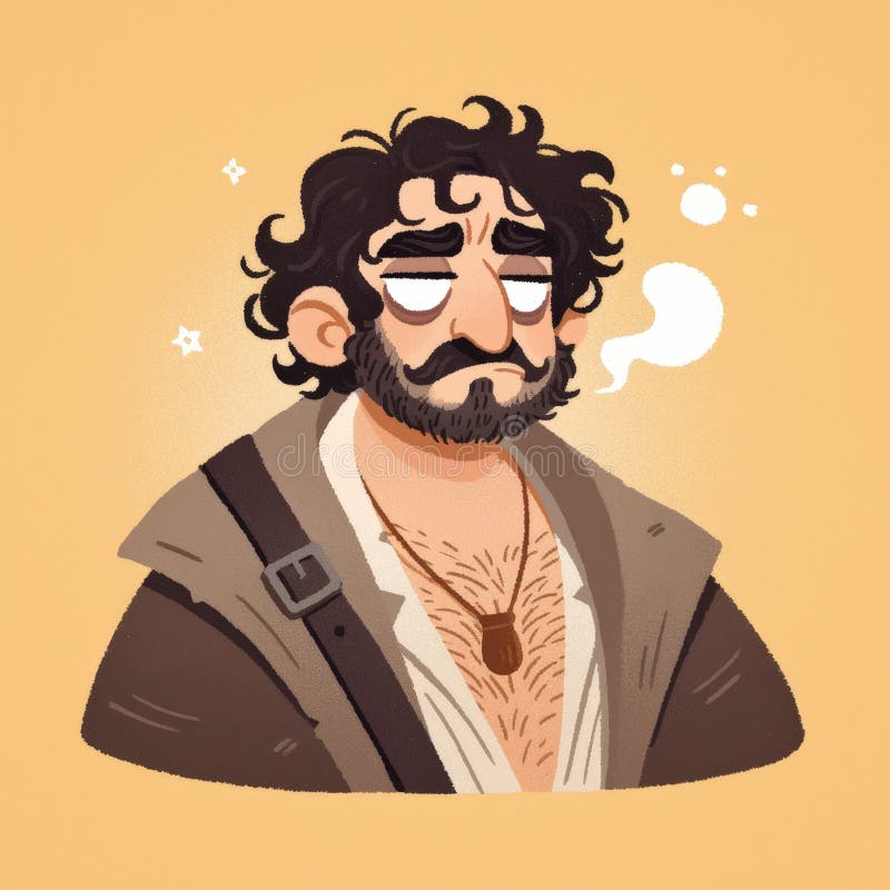 Grumpy Pirate Captain stock illustration. Illustration of digital ...