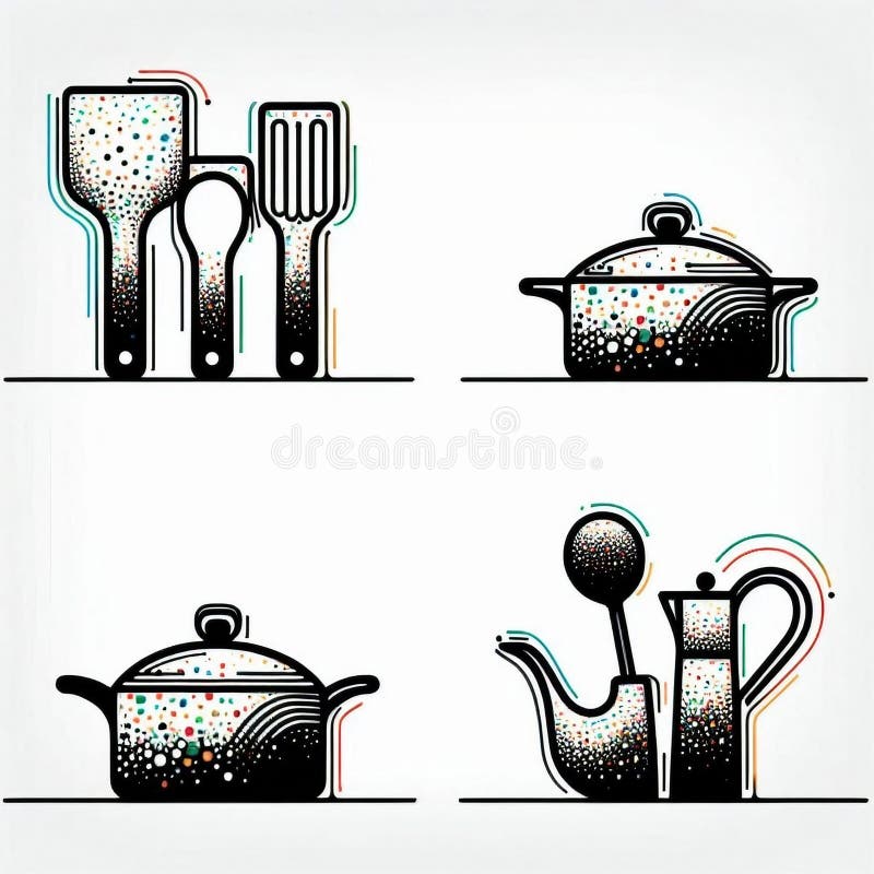 Continuous Line Drawing Ladle Stock Illustrations – 63 Continuous Line ...