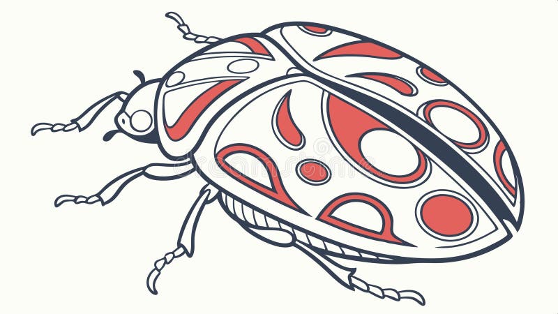 Stylized Red Ladybug Seamless Pattern Stock Vector - Illustration of ...