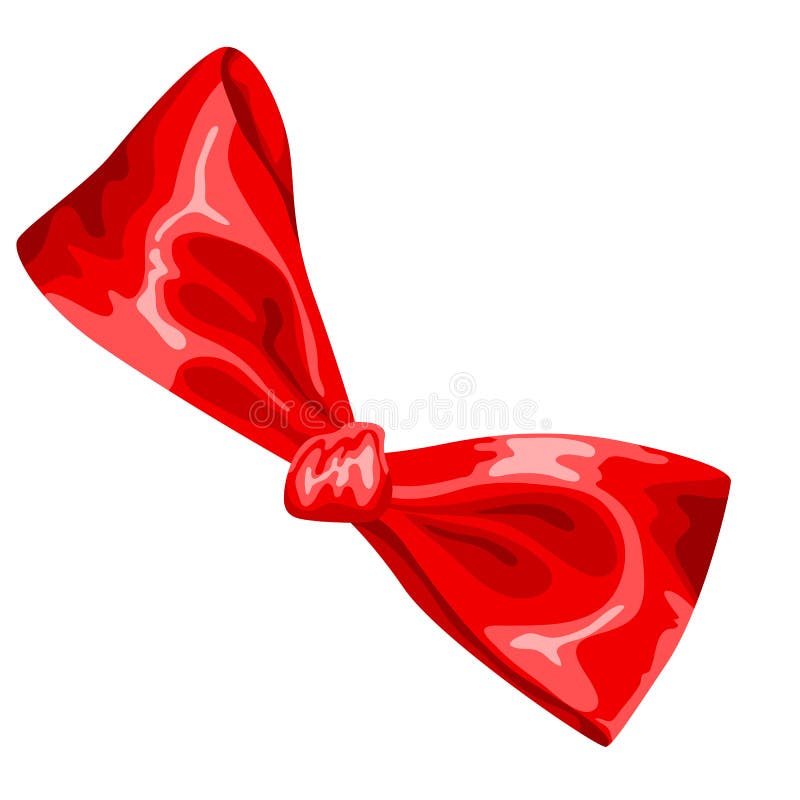 Stylized Illustration of Red Bow. Image for Design or Decoration. Stock ...