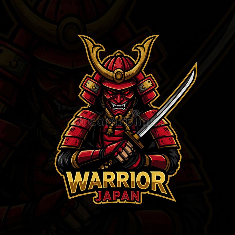 A Stylized Illustration of a Samurai Warrior Dressed in Traditional ...