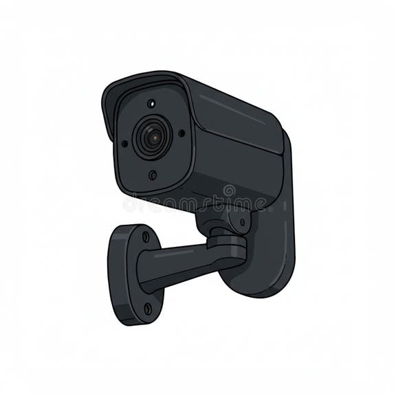 A Stylized Illustration of a Security Camera is Depicted, Featuring a ...