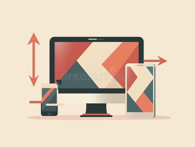 Responsive Web Design Concept Illustration Stock Image - Image of ...