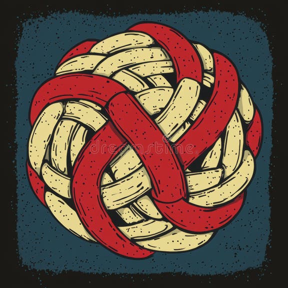 Intricate Woven Sphere stock illustration. Illustration of contrast ...