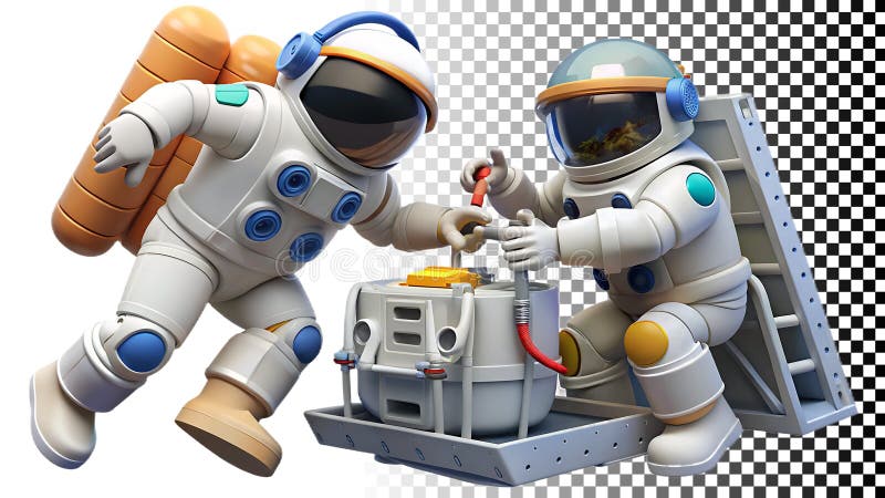 Astronauts Collaborating Stock Illustrations – 9 Astronauts ...